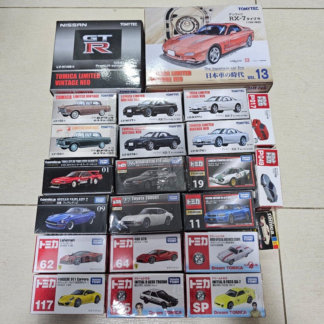 Tomica TLVN PREMIUM FERRARI MAZDA RX7 PORSCHE Initial D AE86 Trueno ...