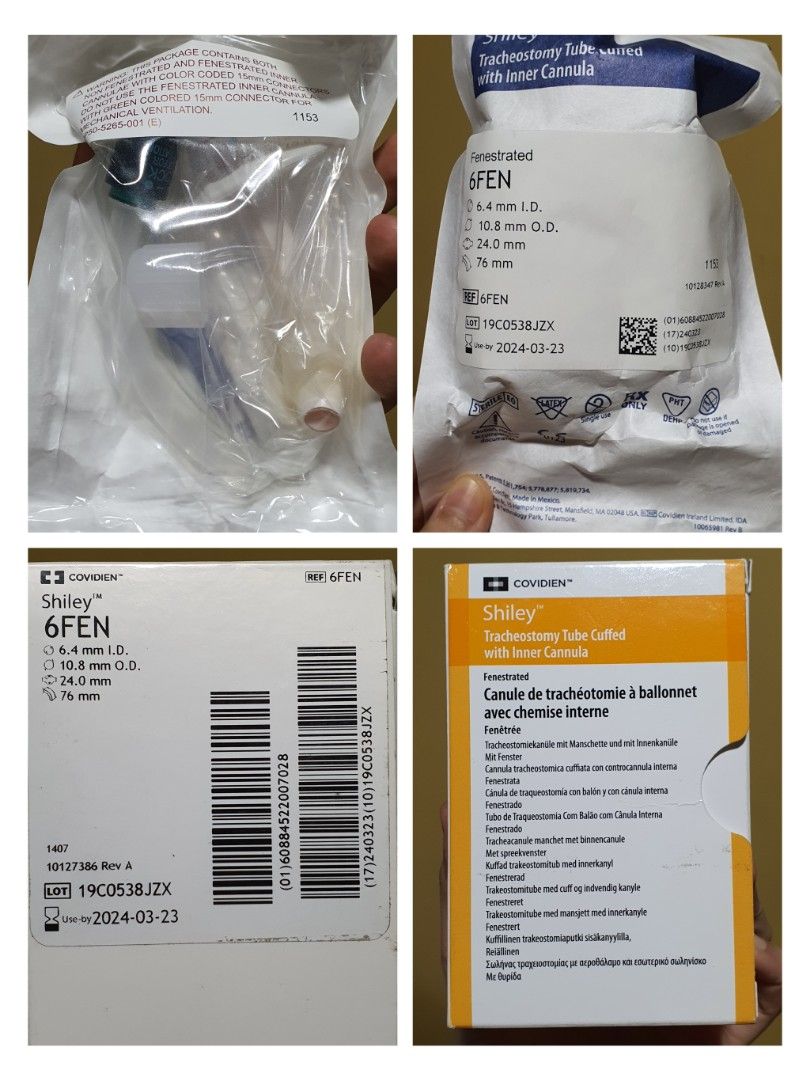 Trache Tube Shiley 6 only, Health & Nutrition, Assistive & Rehabilatory ...