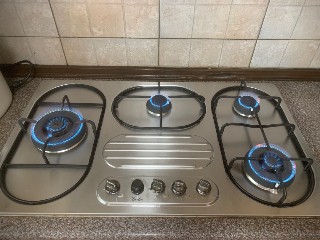 Turbo 4 burners Gas Hob (Cylinder Gas), TV & Home Appliances, Kitchen ...