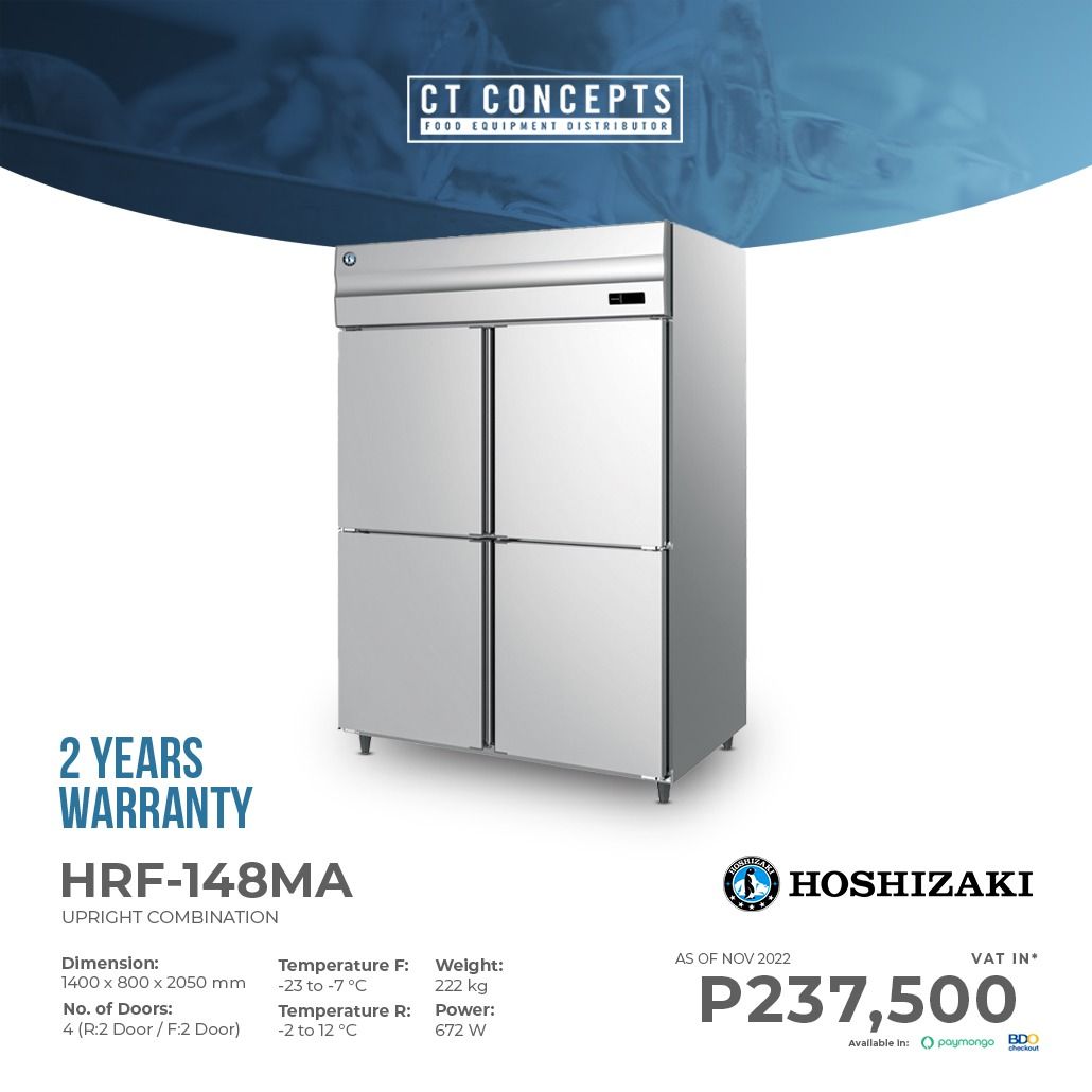 UPRIGHT COMBINATION REFRIGERATOR AND FREEZER HRF-148MA, TV & Home Appliances, Kitchen Appliances ...