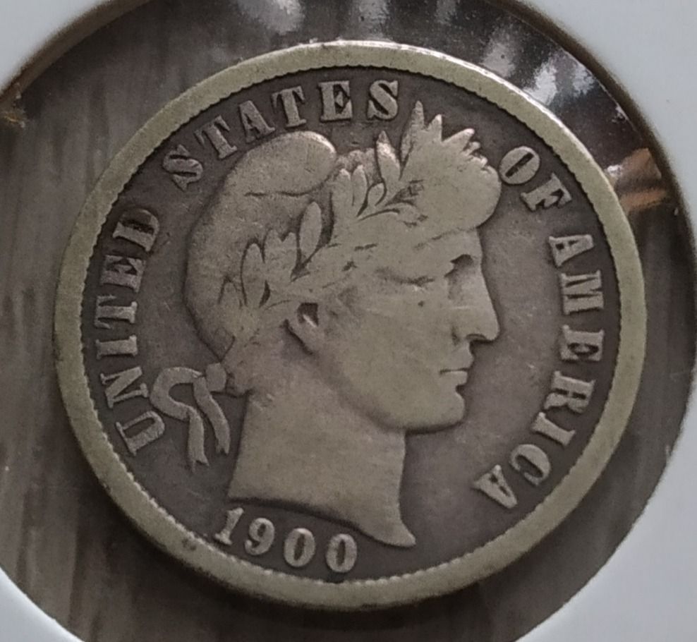 USA 1900 Barber Dime Silver Coin With Nice Details, Hobbies & Toys ...