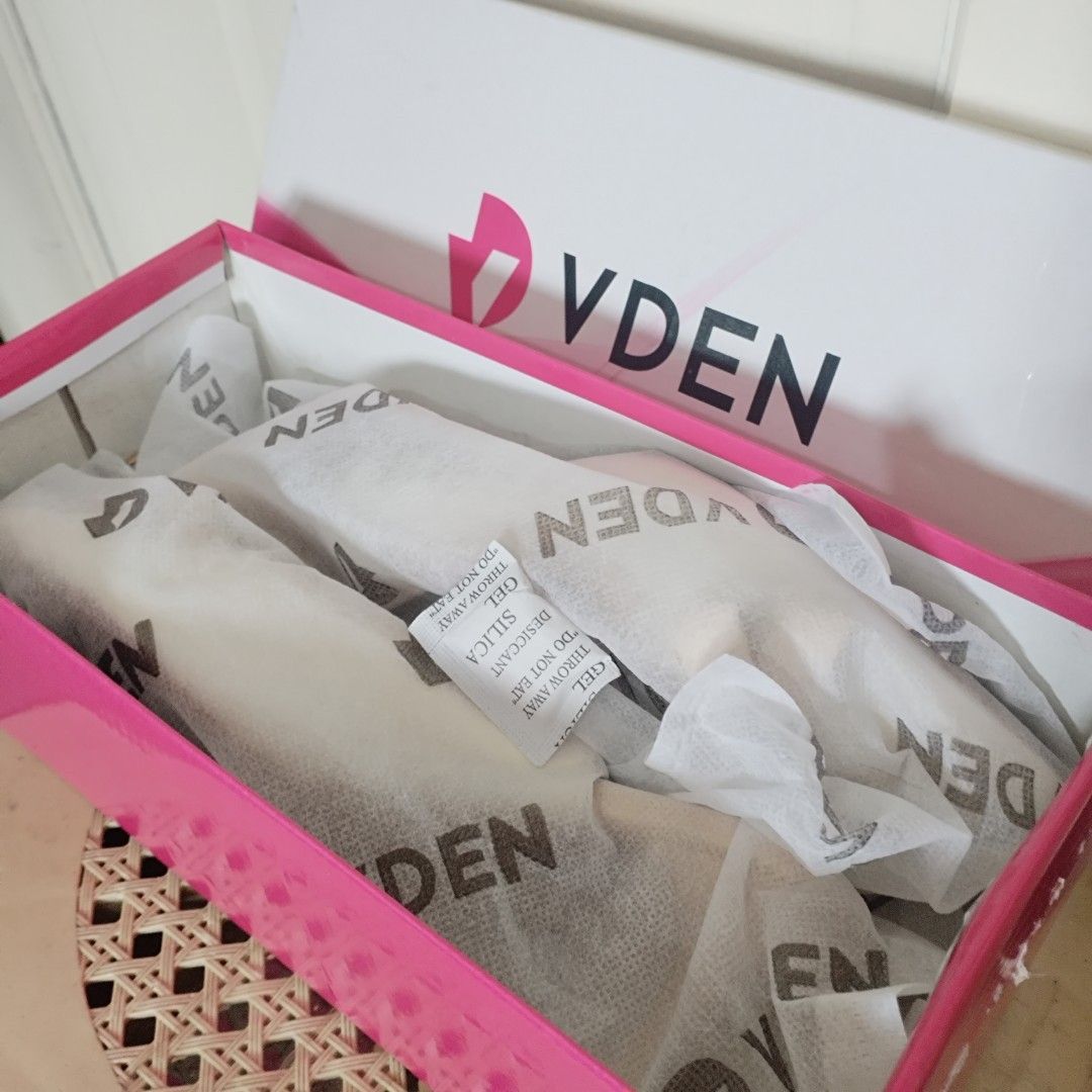 VDEN Apricot Stiletto Mule Heels with box+shoebags, Women's Fashion ...