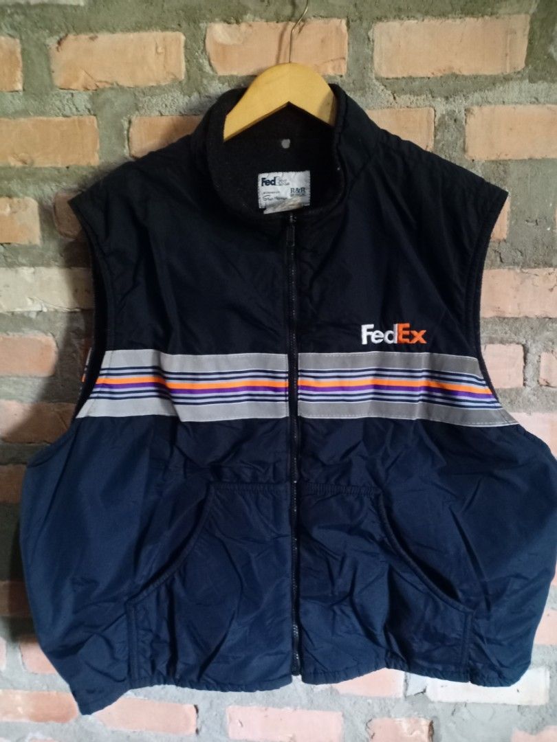 Vintage FedEx Stan Herman Reversible Vest, Fesyen Pria, Pakaian ...