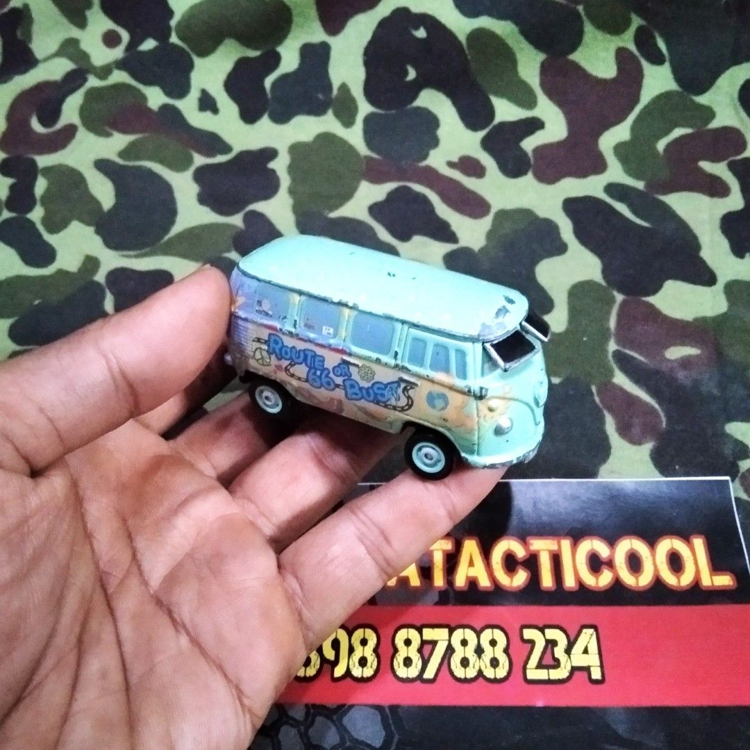 Vw DISNEY PIXAR CARS Mattel DIECAST VOLKSWAGEN VW BUS Route 66 Or Bust ...