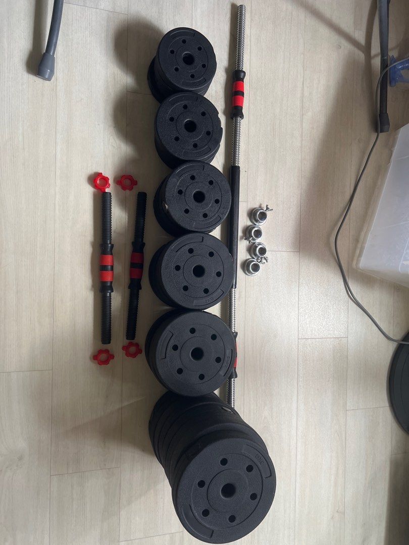 Weights set, Sports Equipment, Exercise & Fitness, Weights & Dumbbells ...