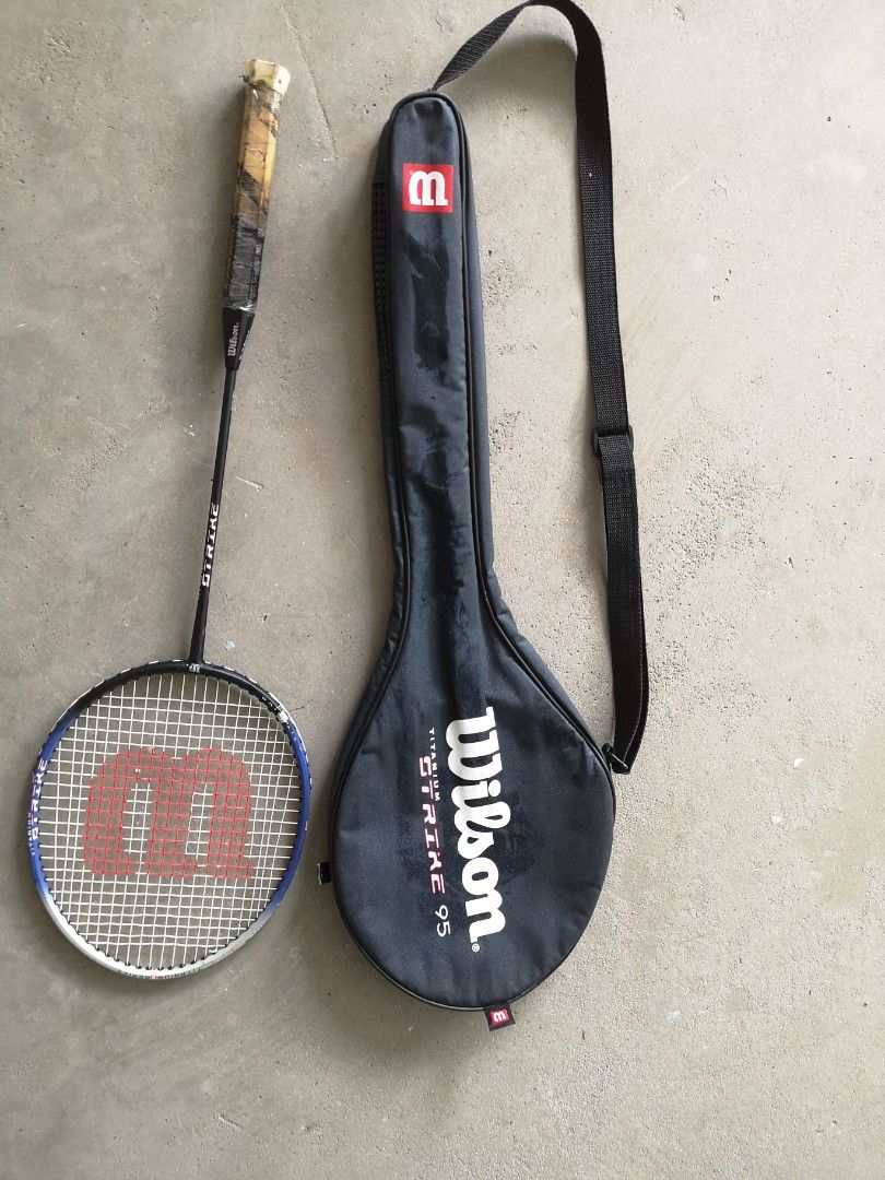 Wilson titanium racket plus carrier, Sports Equipment, Sports & Games ...