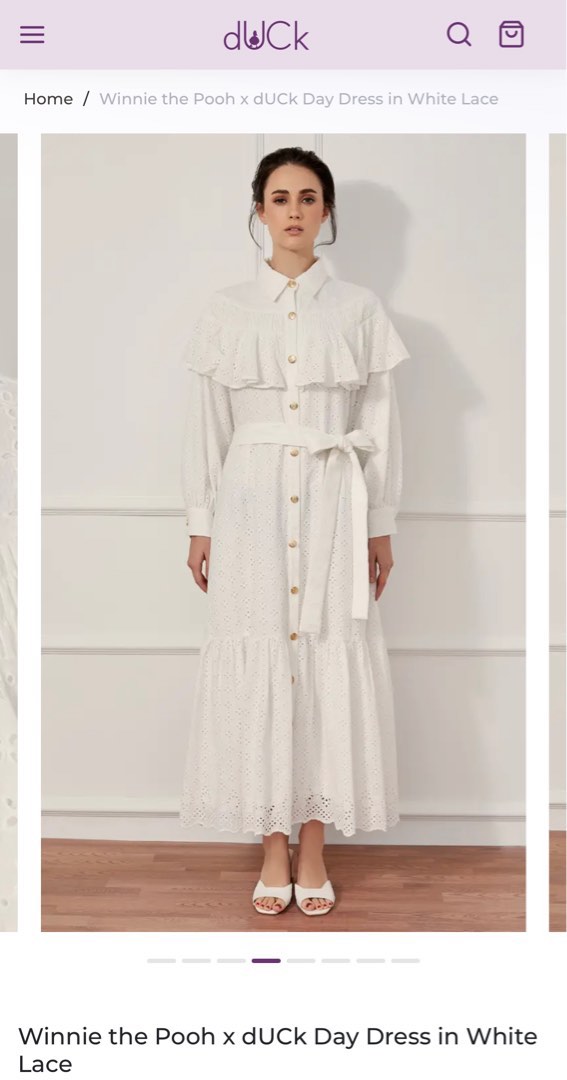 winnie the pooh white lace day dress in white lace duck rtw, Women's ...