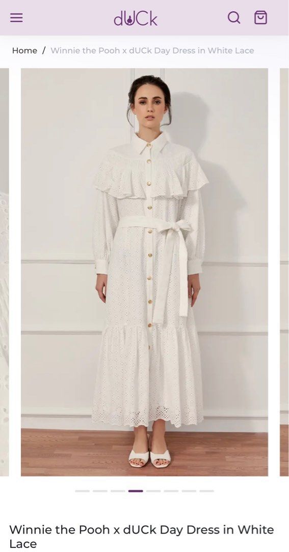 winnie the pooh white lace day dress in white lace duck rtw, Women's ...