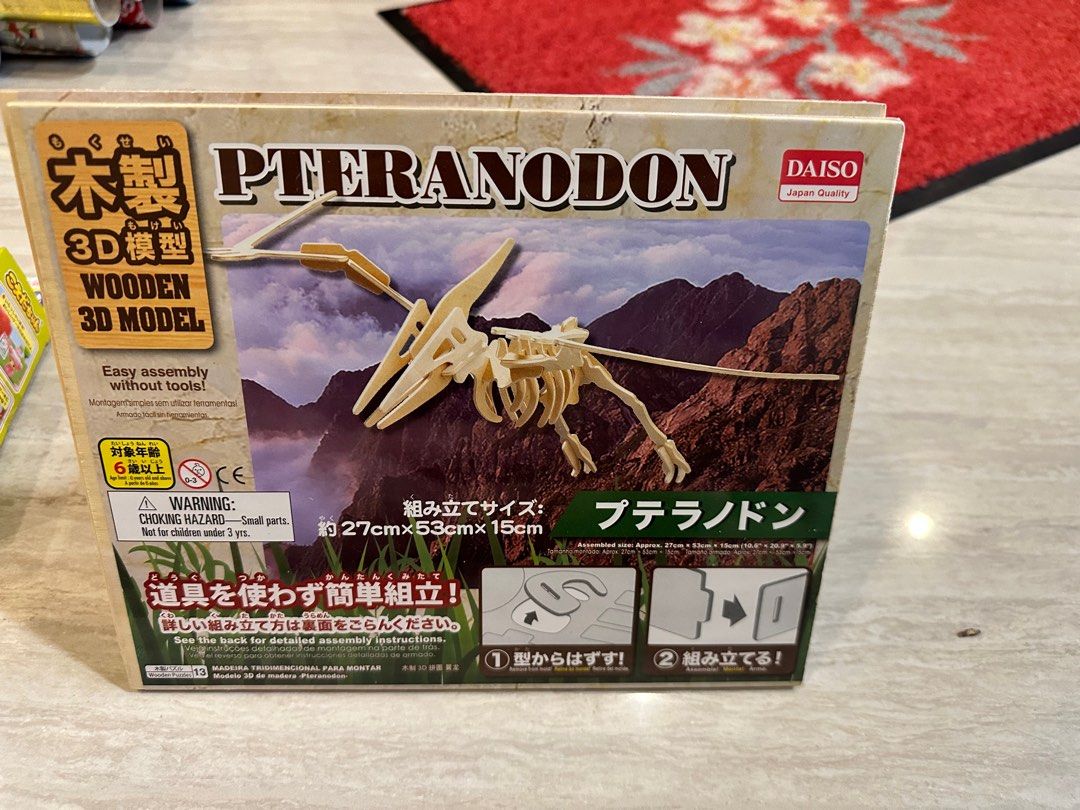 Wooden 3D model (daiso), Hobbies & Toys, Toys & Games on Carousell