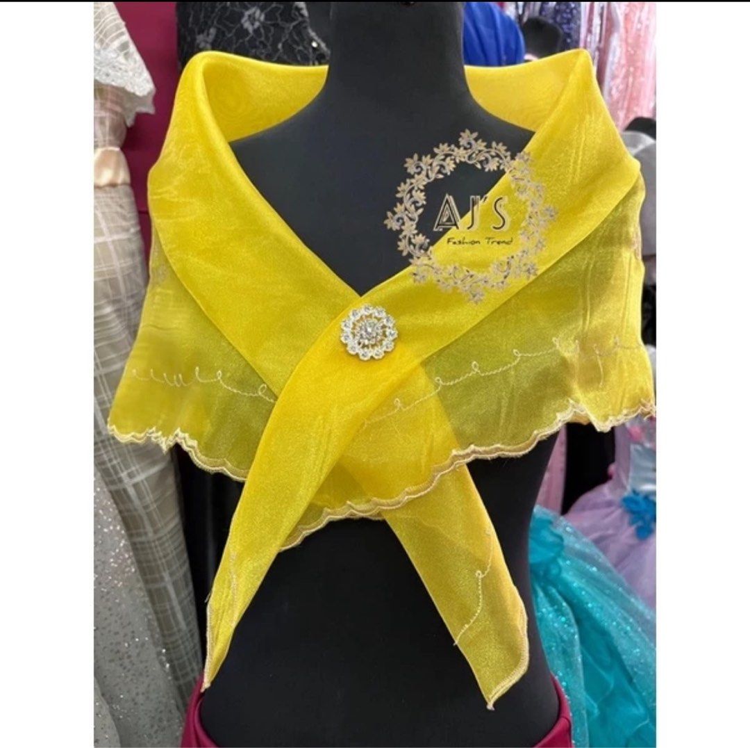 yellow filipiniana alampay, Women's Fashion, Watches & Accessories ...