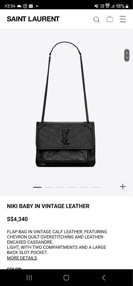 Ysl Niki baby in vintage leather, Luxury, Bags & Wallets on Carousell