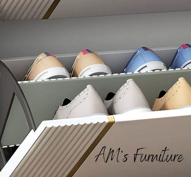 ZEN Luxury Slim Shoe Cabinet, Furniture & Home Living, Furniture ...