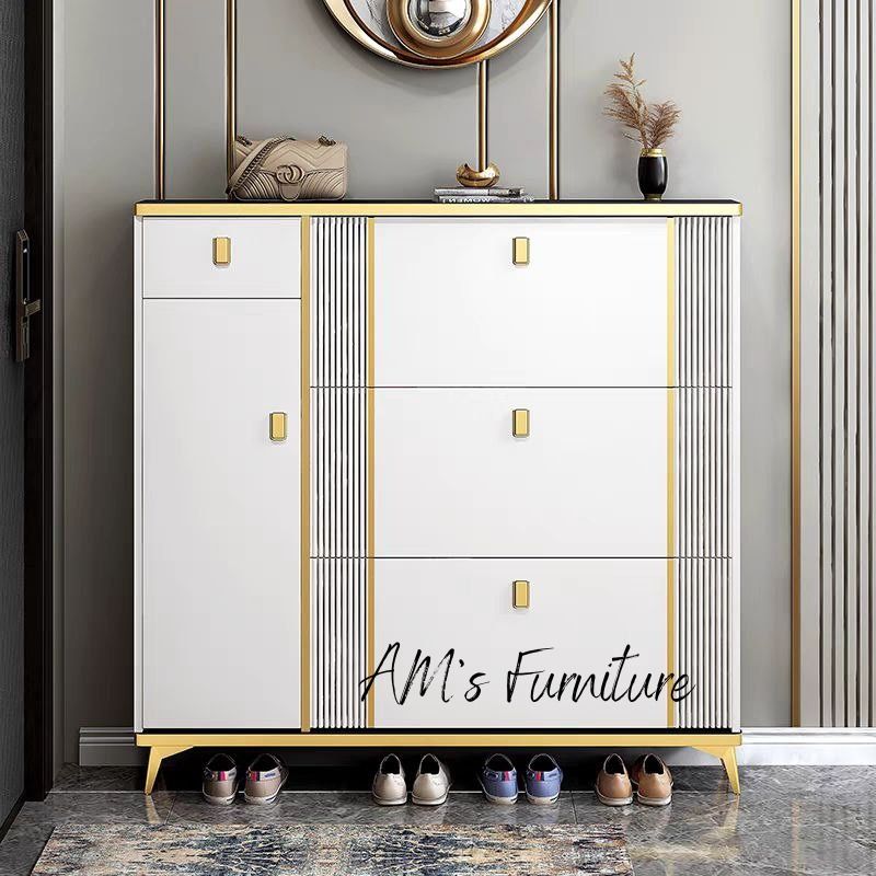 ZEN Luxury Slim Shoe Cabinet, Furniture & Home Living, Furniture ...