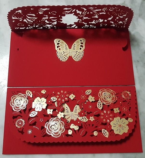 2 pcs BEGA Laser Cut Red Packet / Ang Bao Pow Pao, Hobbies & Toys ...