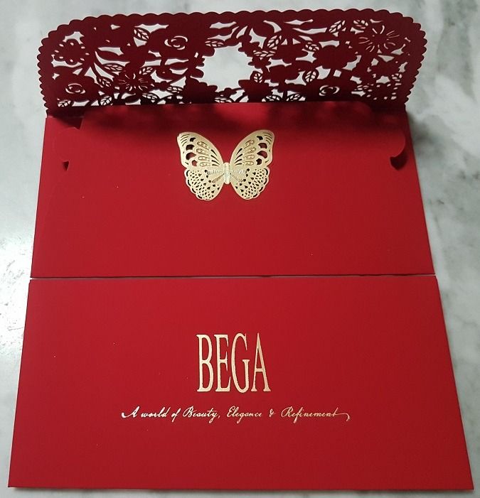 2 pcs BEGA Laser Cut Red Packet / Ang Bao Pow Pao, Hobbies & Toys ...