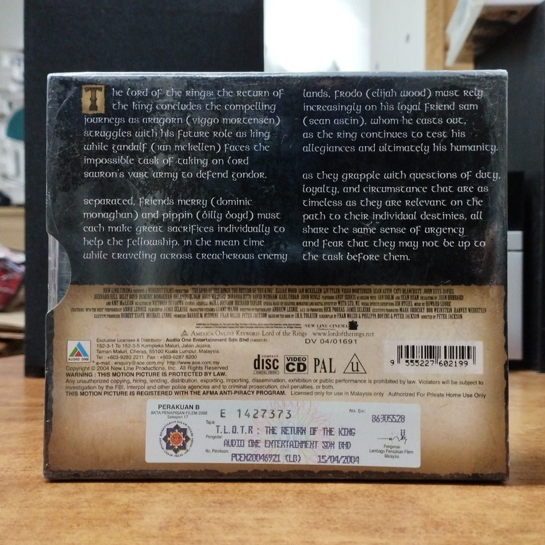 (3VCD) The Lord of The Rings: The Return of The King, Hobbies & Toys, Music & Media, CDs & DVDs ...