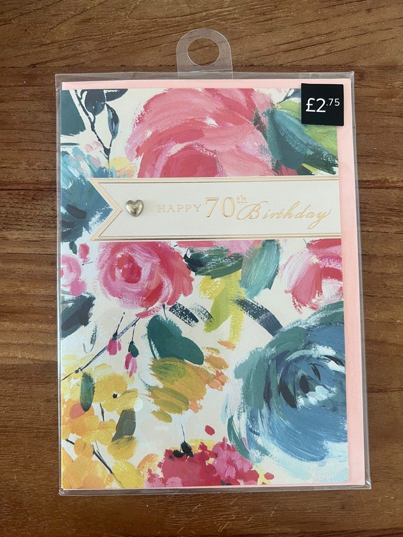 馬莎賀咭生日咭70歲 birthday card greeting marks & spencer m & s hallmark 心意咭 ...