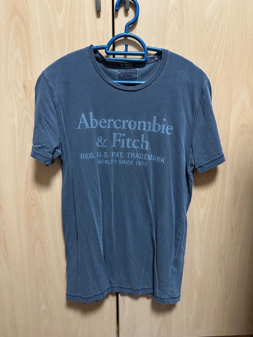 Abercrombie & Fitch (A&F) Tee / T-shirt, dark grey, garment dye, Men's Fashion, Tops & Sets ...