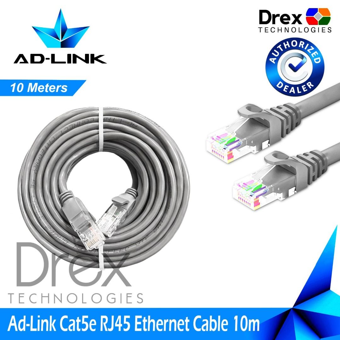 AD-LINK CAT5E CCA Grey, Computers & Tech, Parts & Accessories, Cables ...
