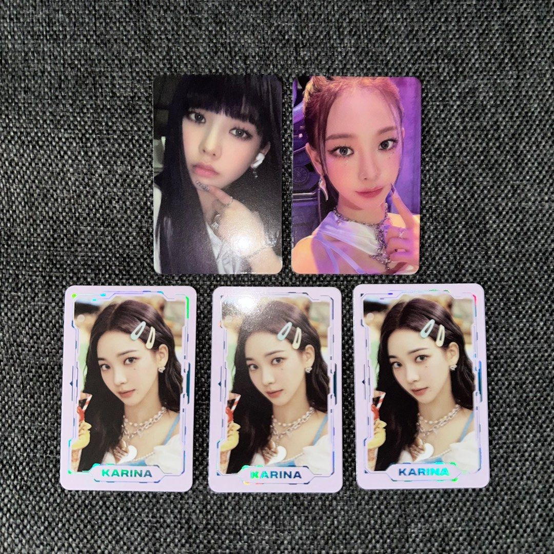 aespa girls trading card pack karina, Hobbies & Toys, Memorabilia ...