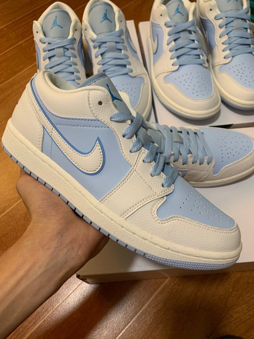 Air Jordan 1 Low Reverse Ice Blue, Women's Fashion, Footwear, Sneakers ...