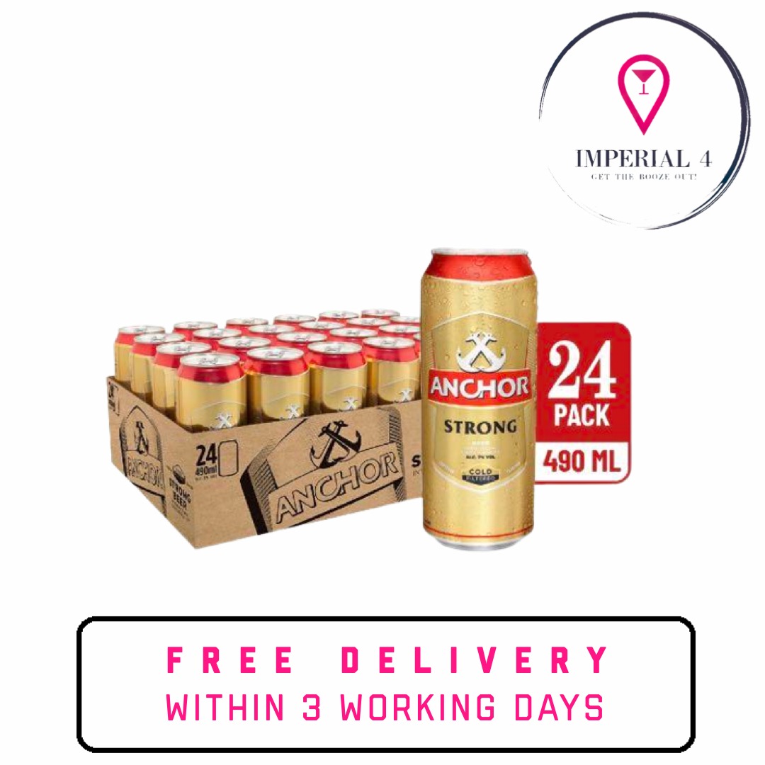 Anchor Strong Can - 24 Cans X 490ML, Food & Drinks, Alcoholic Beverages ...