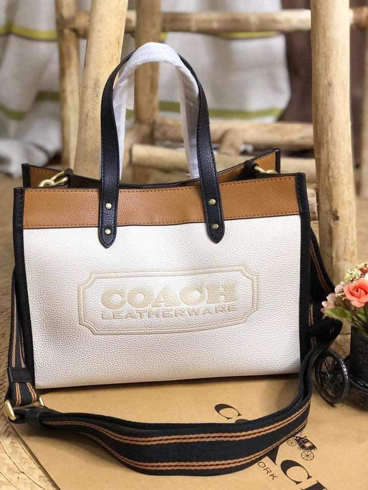 Authentic C Field Tote 30 In Colorblock With Coach Badge, Luxury, Bags ...