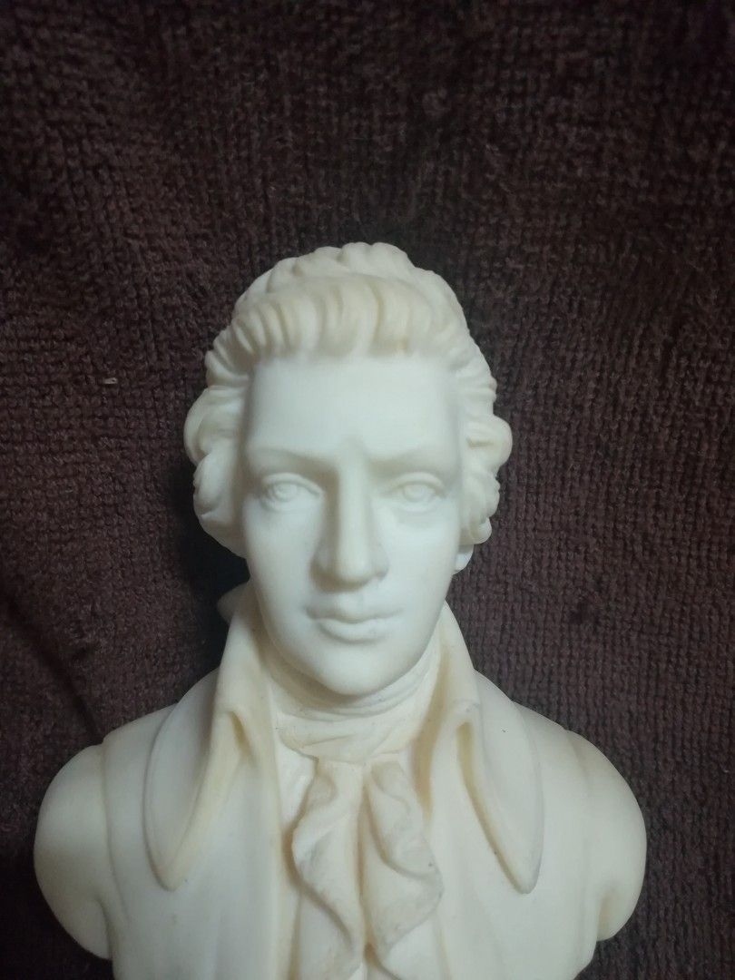 Authentic Rare Vintage Wolfgang Amadeus Mozart Stone Statue Bust Figure ...