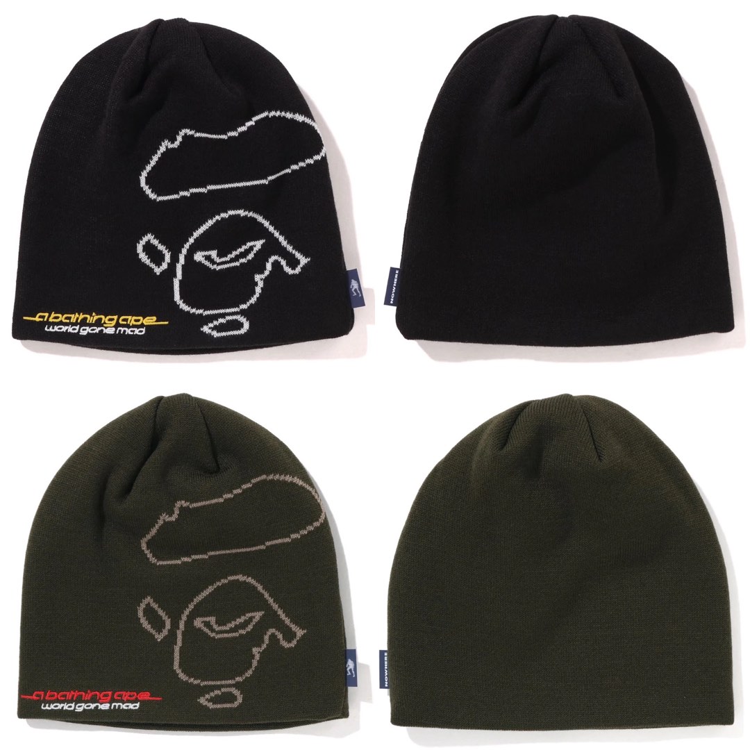 BAPE APE FACE KNIT CAP, Men's Fashion, Watches & Accessories, Caps ...