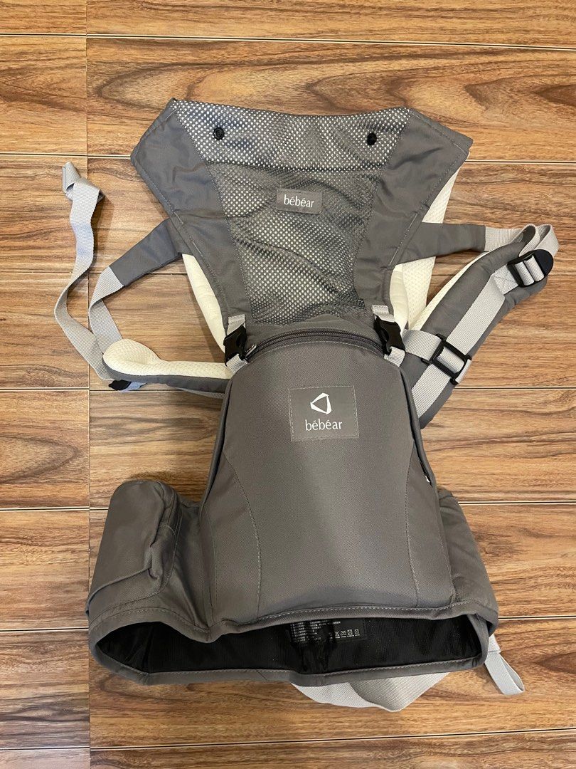 Bebear mesh plus hip seat carrier in Ash Gray, Babies & Kids, Going Out ...
