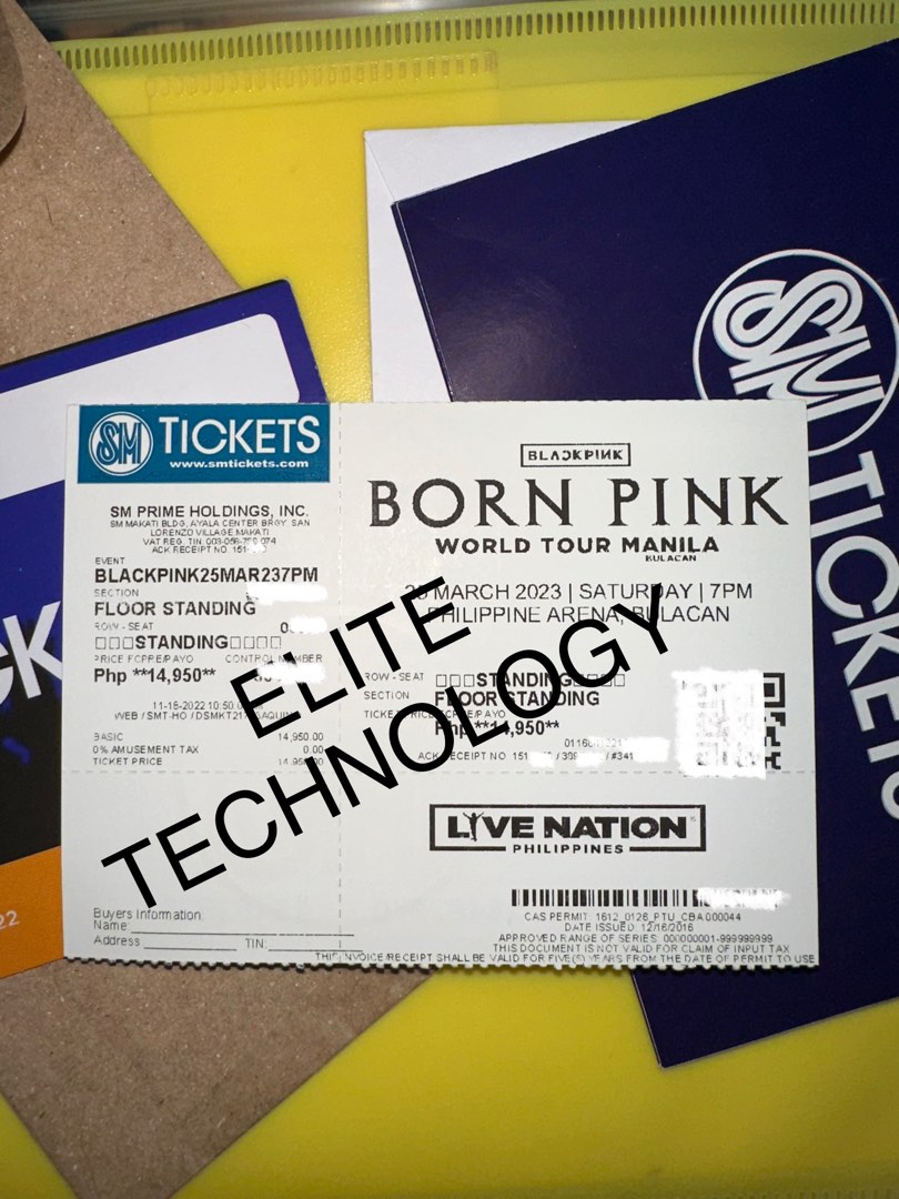 Blackpink ticket VIP soundcheck floor standing DAY 1 soundcheck ...