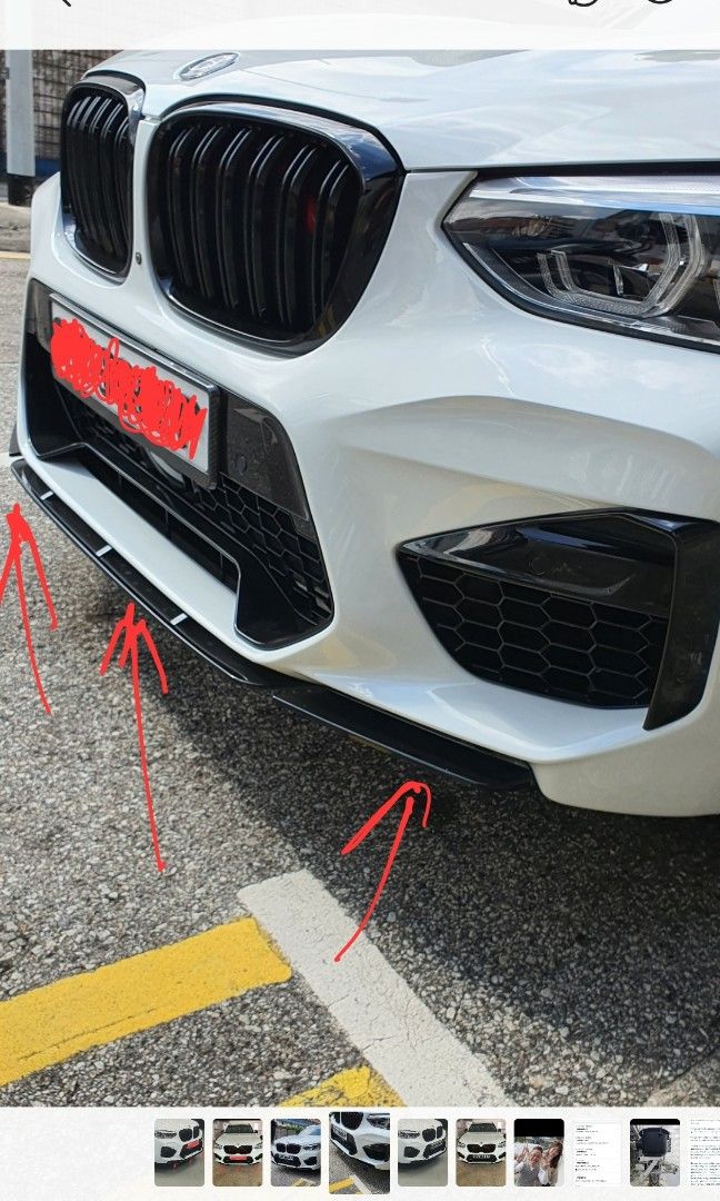 BMW X3M front lips, Car Accessories, Accessories on Carousell