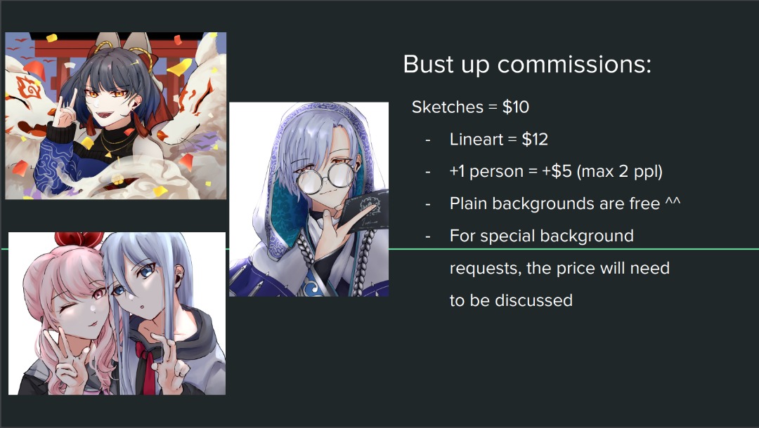 Bust up anime art commissions, Hobbies & Toys, Stationery & Craft, Art ...