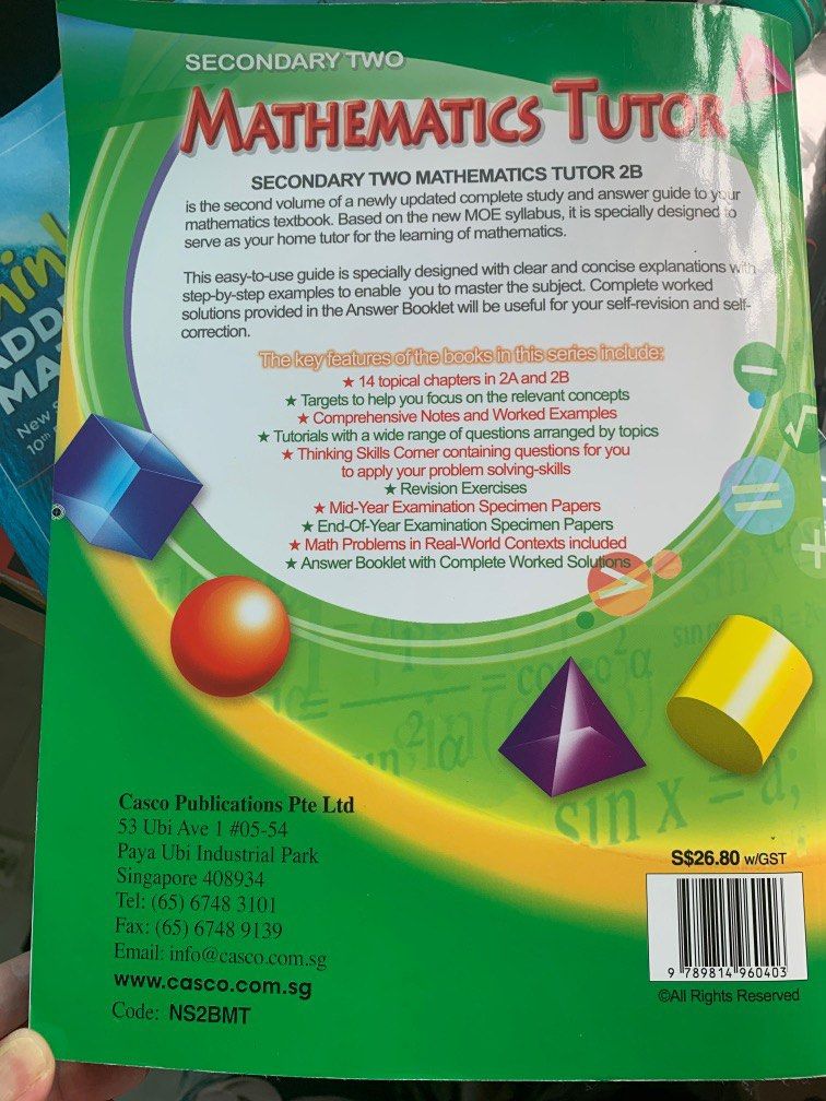 Casco Mathematics Tutor 2B, Hobbies & Toys, Books & Magazines ...