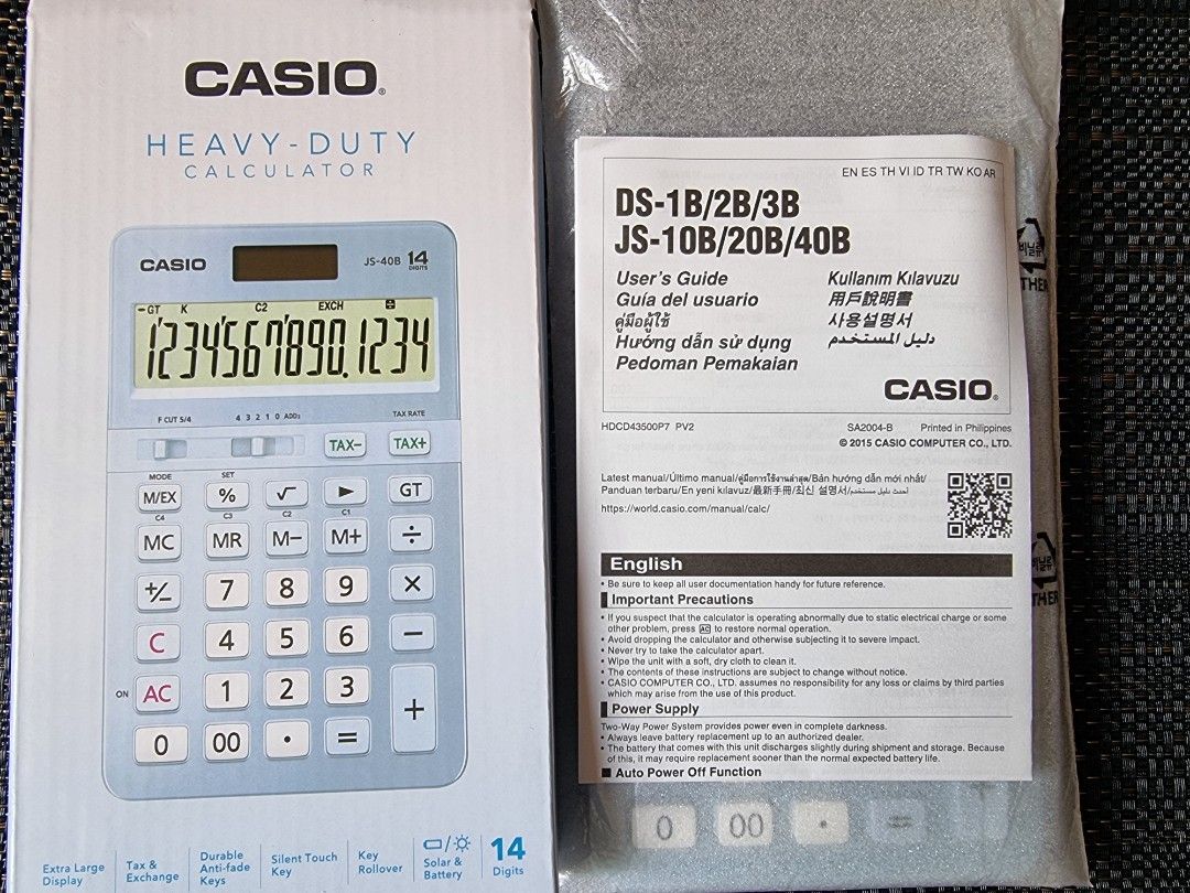 Casio Js 40b 14 Digits 電腦&科技 商務用科技產品 Carousell