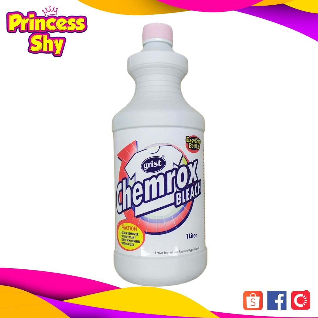 Chemrox Liquid Bleach 1 Liter Stain Remover Disinfectant Deodorizer ...