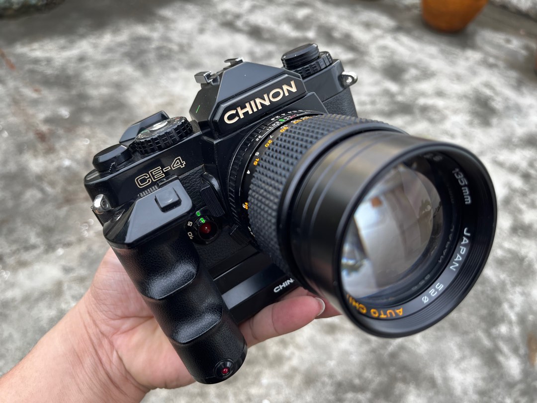 Chinon CE-4 with 135mm f2.8 lens (also with power winder), Photography ...
