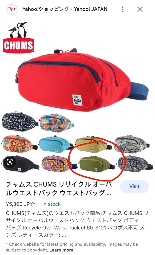 Chums Waistpack, Men's Fashion, Bags, Belt bags, Clutches and Pouches ...