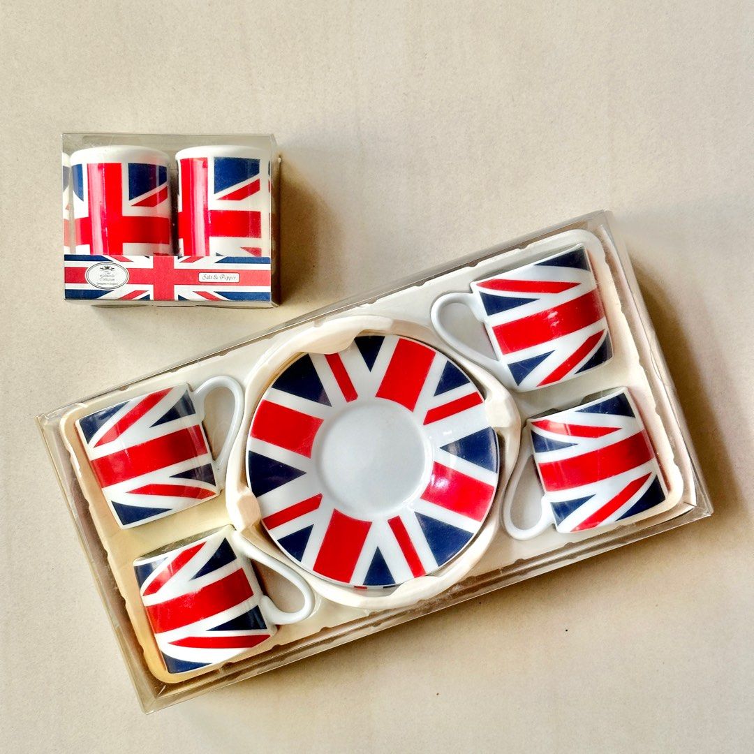 Union Jack Expresso Set + Shaker Set, Furniture & Home Living ...