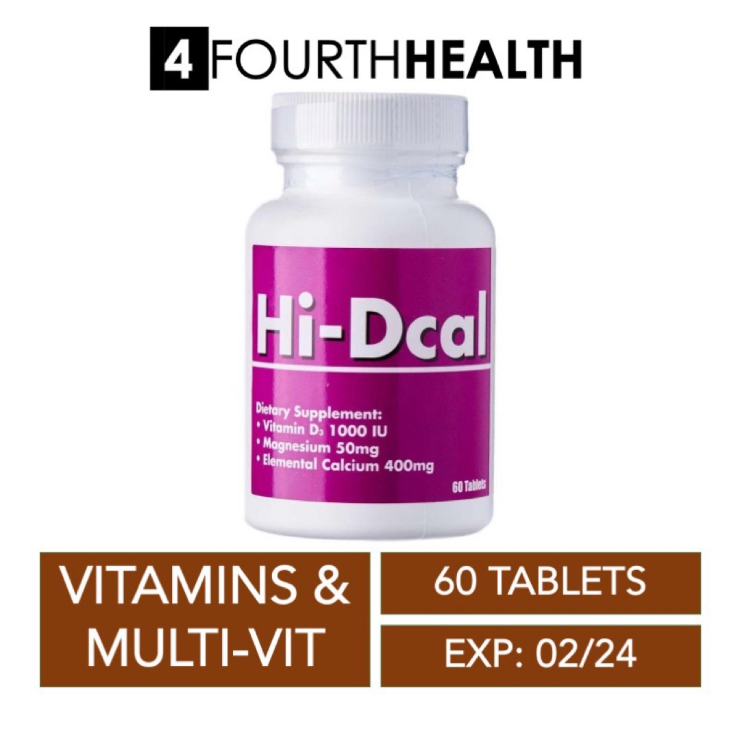 Dcal Calcium + Vitamin D3 1000IU Multivitamin Dietary Supplement (Exp ...