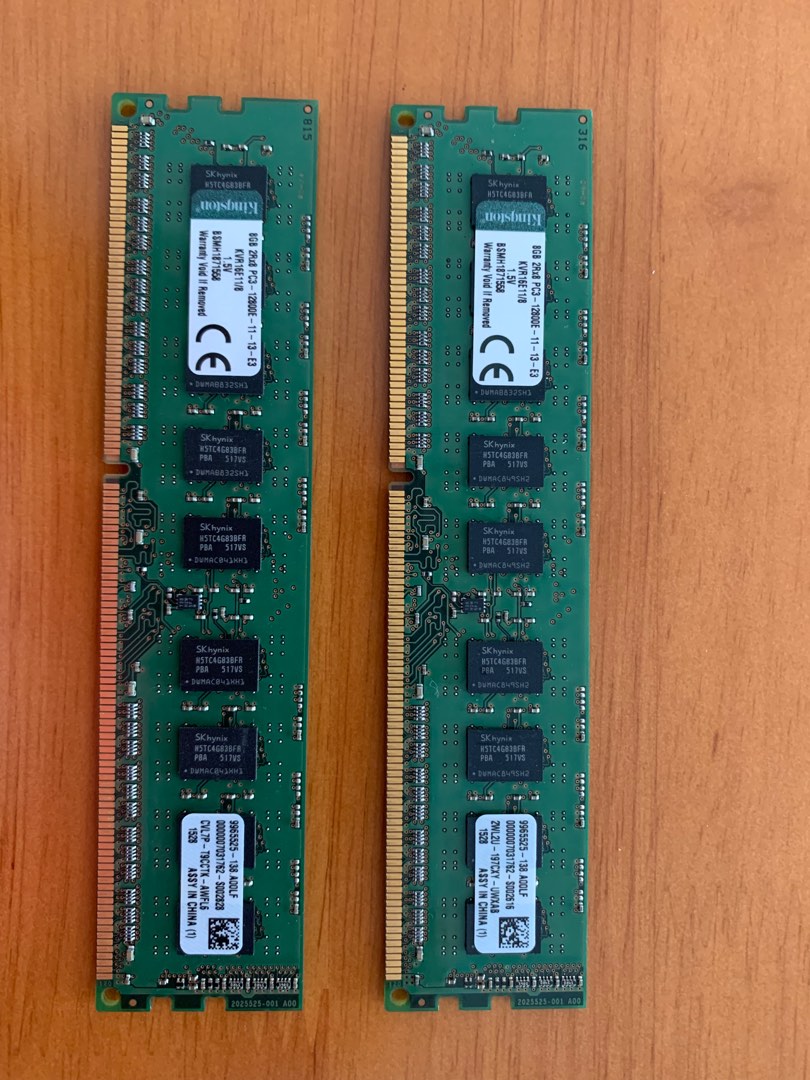 DDR3 1600 8G ECC RAM, Computers & Tech, Parts & Accessories, Computer ...