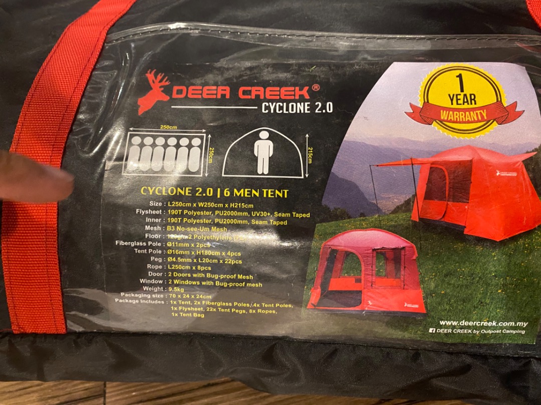 Deer Creek Cyclone 2.0, Sports Equipment, Hiking & Camping on Carousell