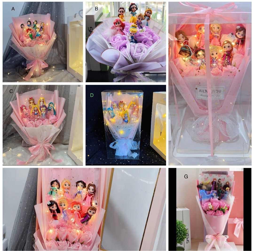 Disney Princess Bouquet Sailor Moon Bouquet Disney Flower Bouquet ...