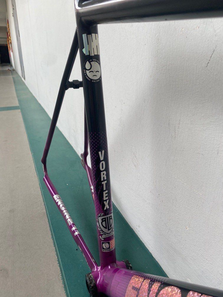 engine 11 vortex black purple size 52 frameset/fs fixie fixed gear ...