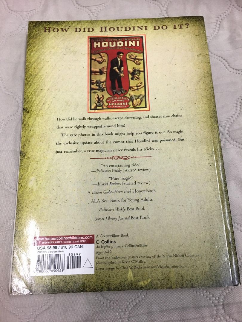 Escape! - The Story Of The Great Houdini, Hobbies & Toys, Books ...