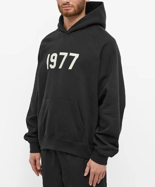 Fear of God Essential 1977 Logo Hoodie 22SS, Men's Fashion, Coats ...