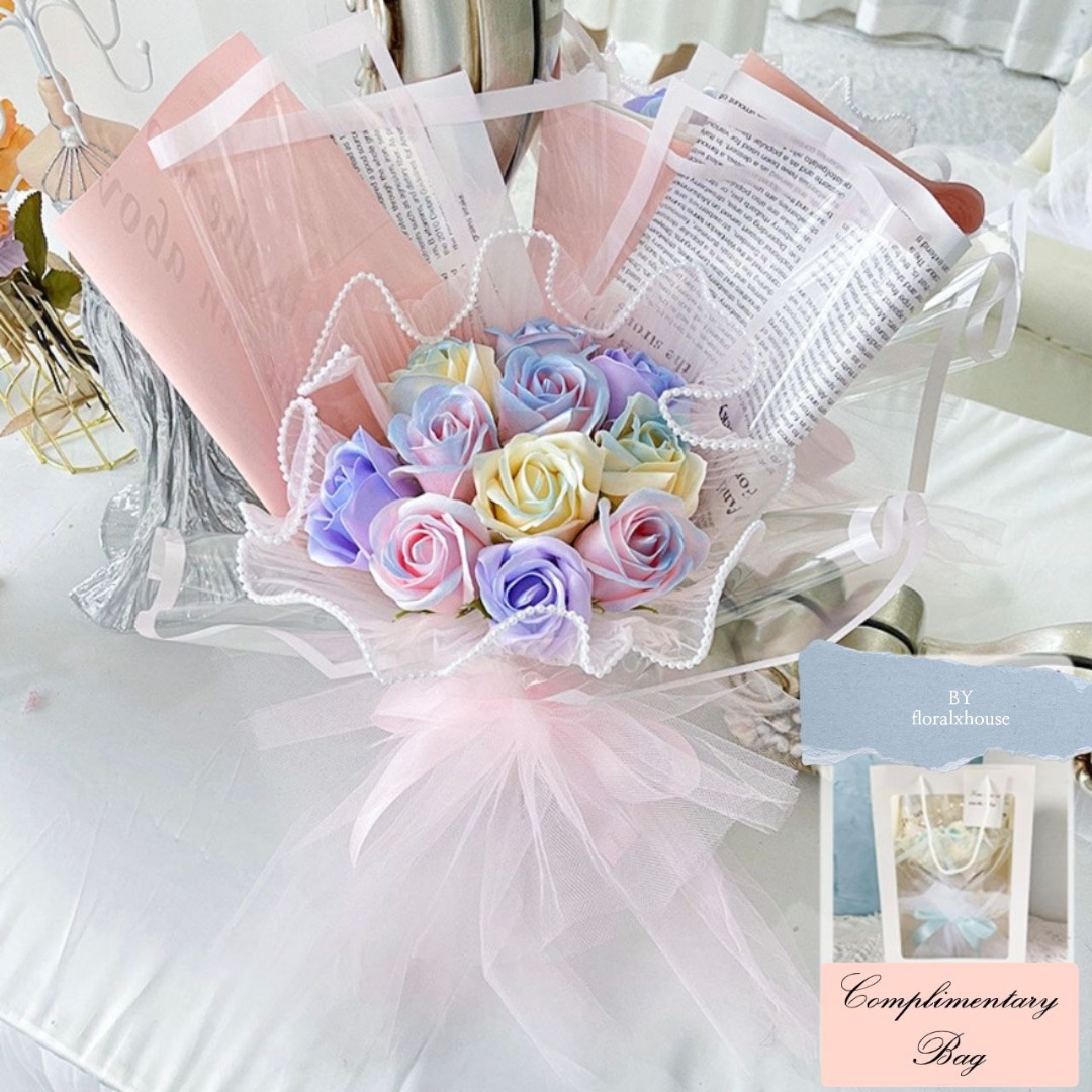 Flower Rose Bouquet for valentines day, Hobbies & Toys, Stationery ...