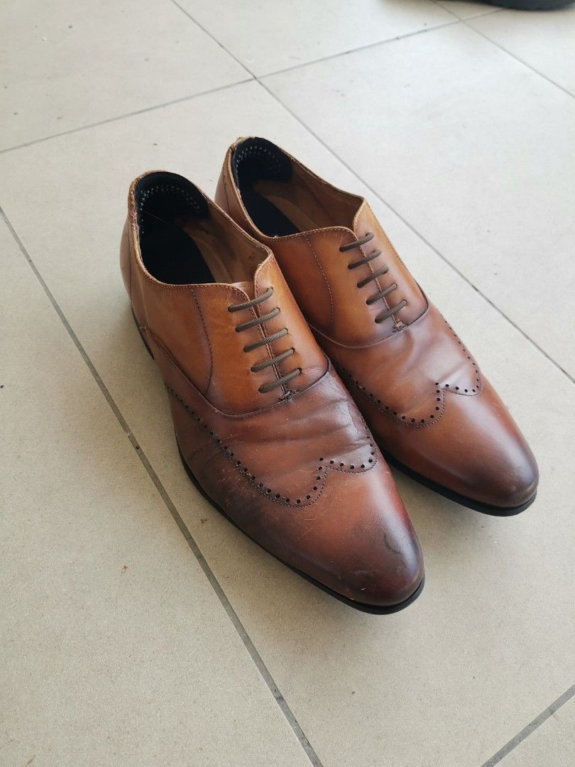 Formal men dress shoe brown wing tip, Men's Fashion, Footwear, Dress ...