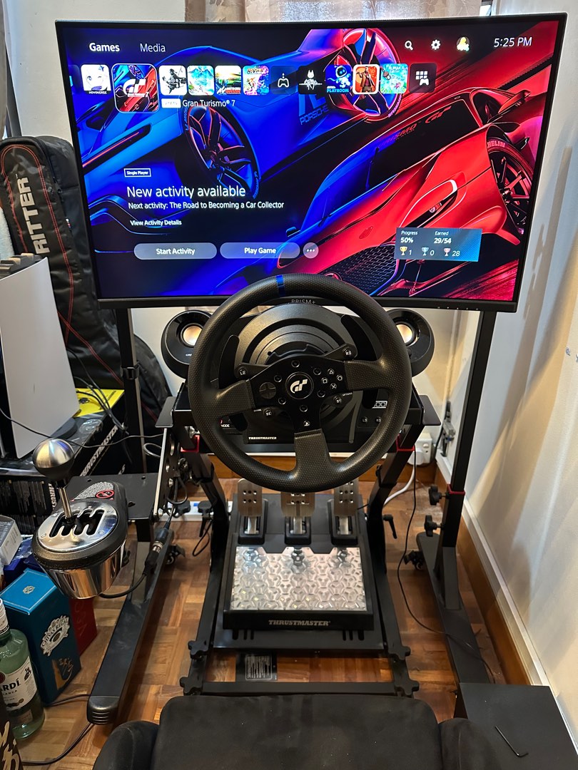 Beloved Full Thrustmaster Sim driving Setup with monitor screen, Video ...