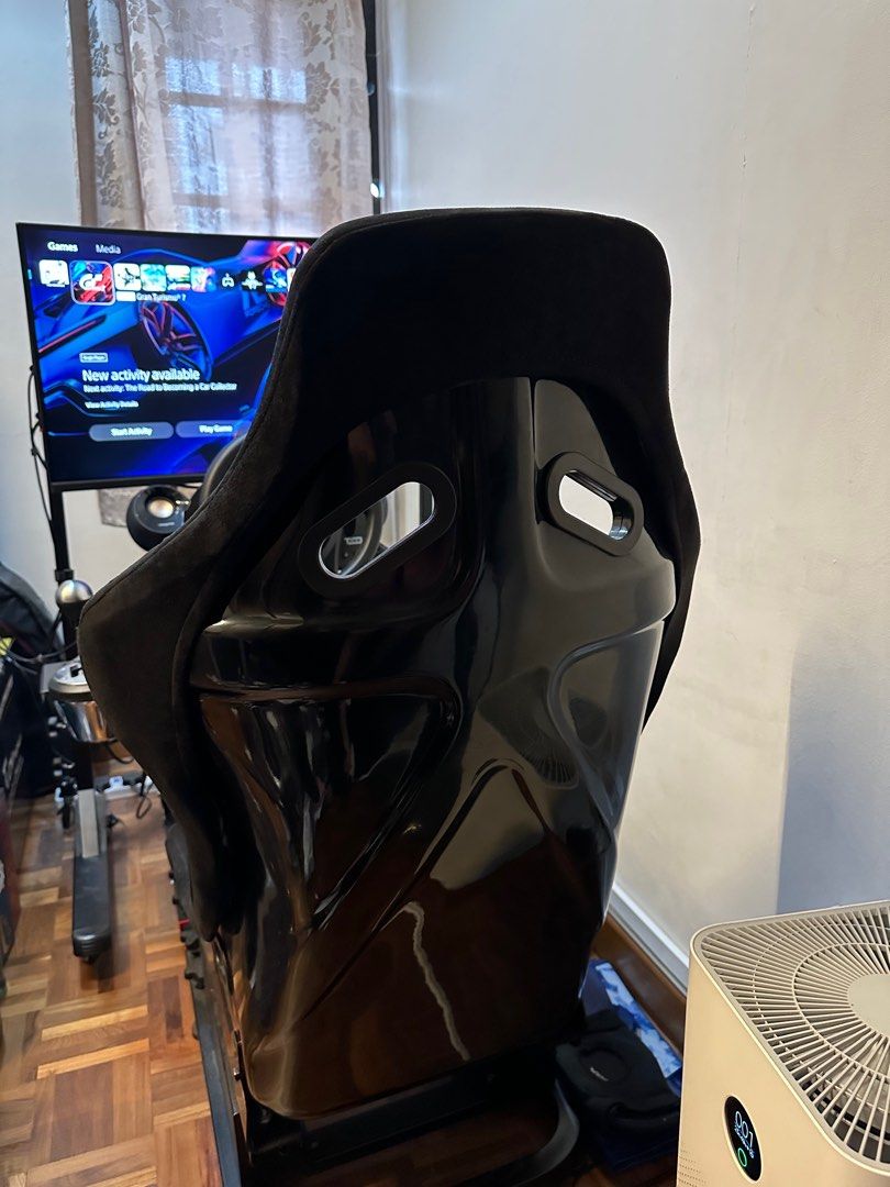 Beloved Full Thrustmaster Sim driving Setup with monitor screen, Video ...